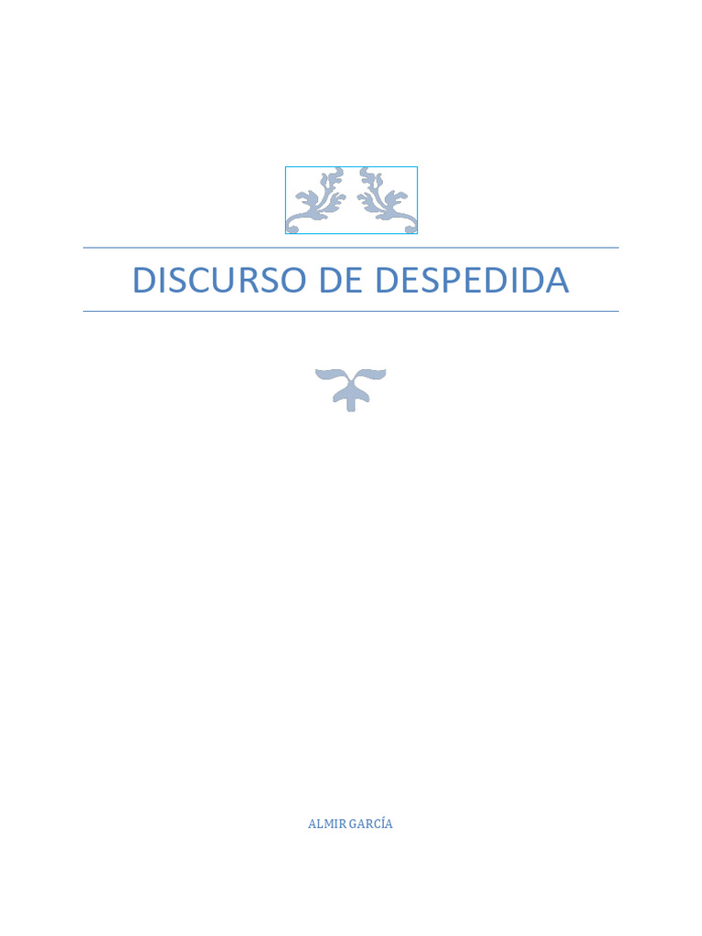 Discurso de Despedida | PDF