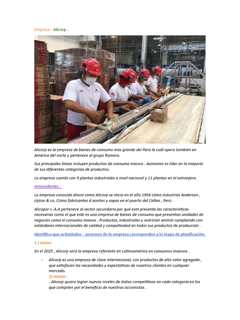 Empresa:: Alicorp | PDF | Business | Calidad (comercial)