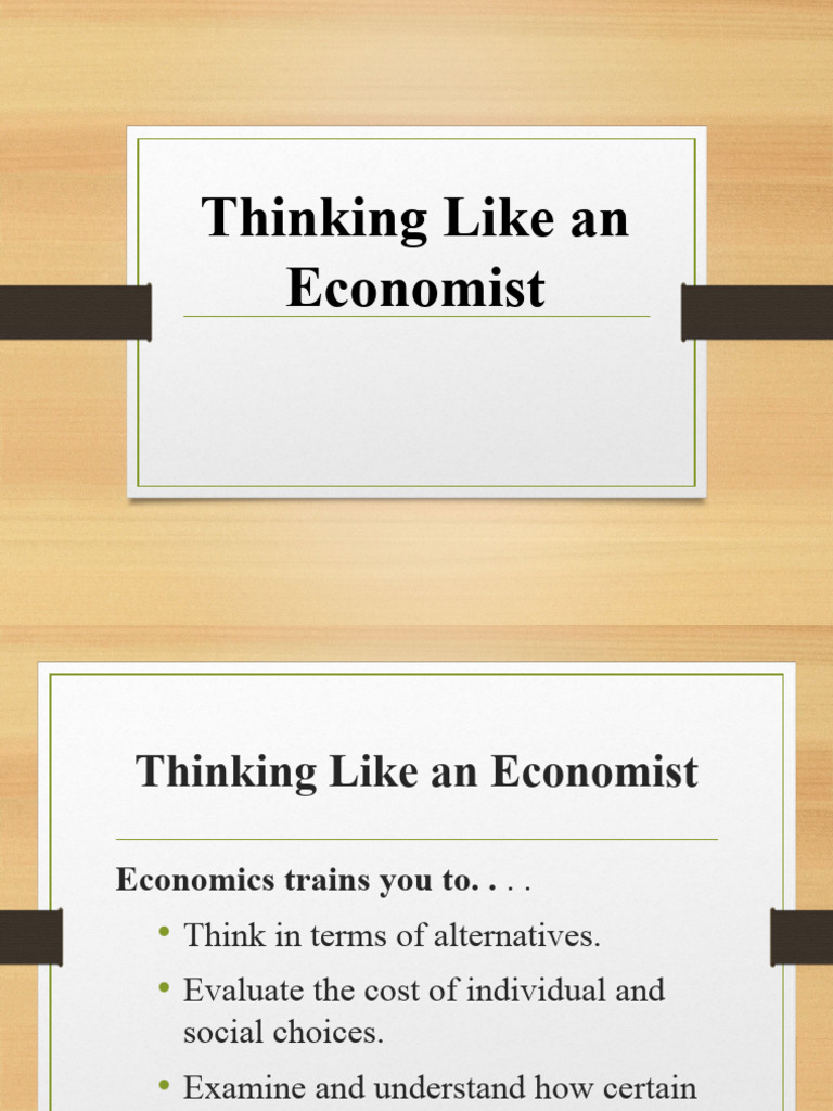 E1.1st - Thinking Like An Economist | PDF | Economics | Macroeconomics