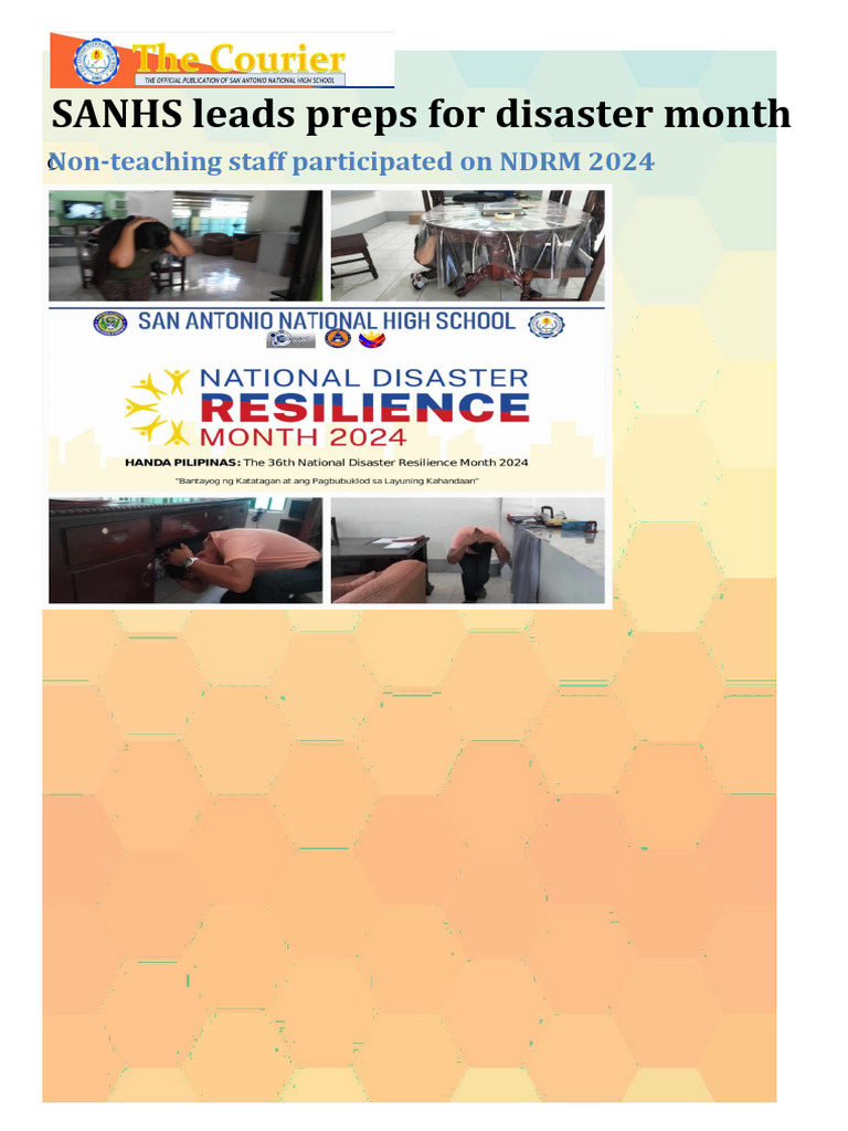 NDRM 2024 (Newspaper) | PDF | Emergency Management | Safety