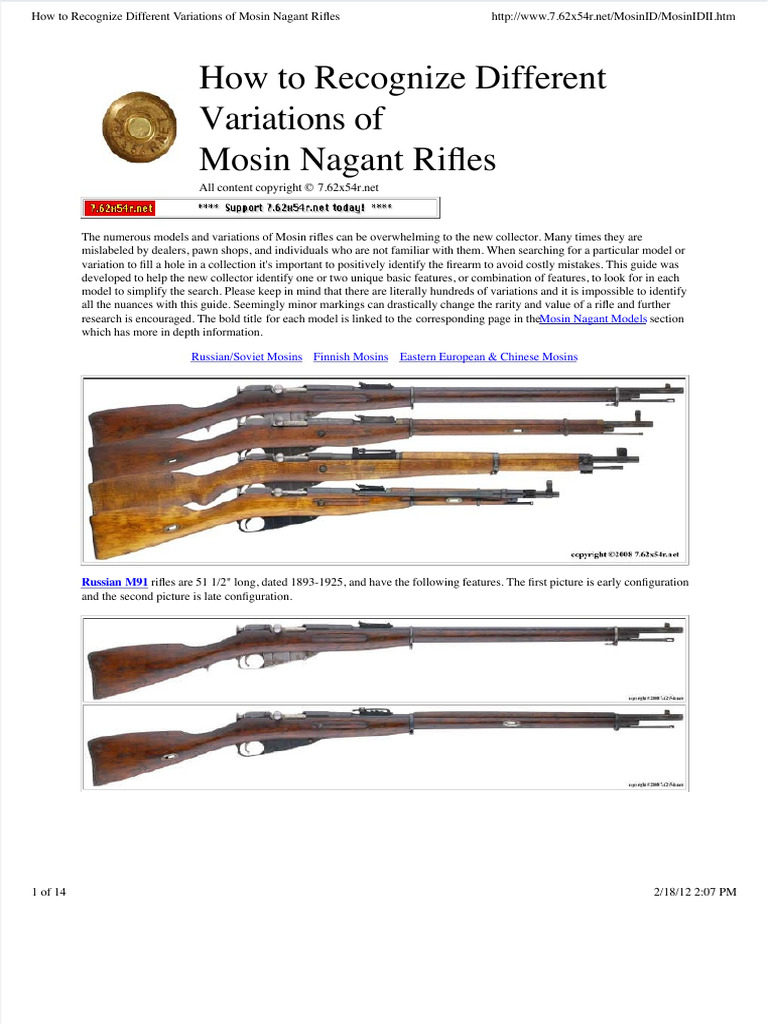 Dokumen - Tips How To Recognize Different Variations of Mosin Nagant ...