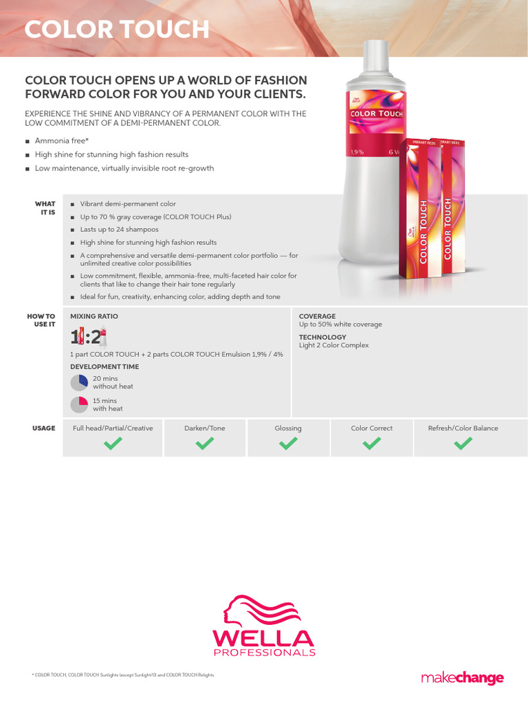 Color Touch Fact Sheet | PDF | Visual Perception | Artistic Techniques