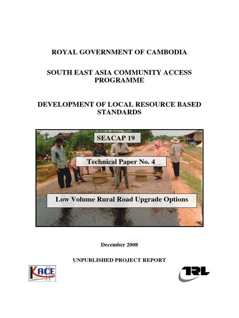 development of local resource based standards | PDF | Road | Road Surface