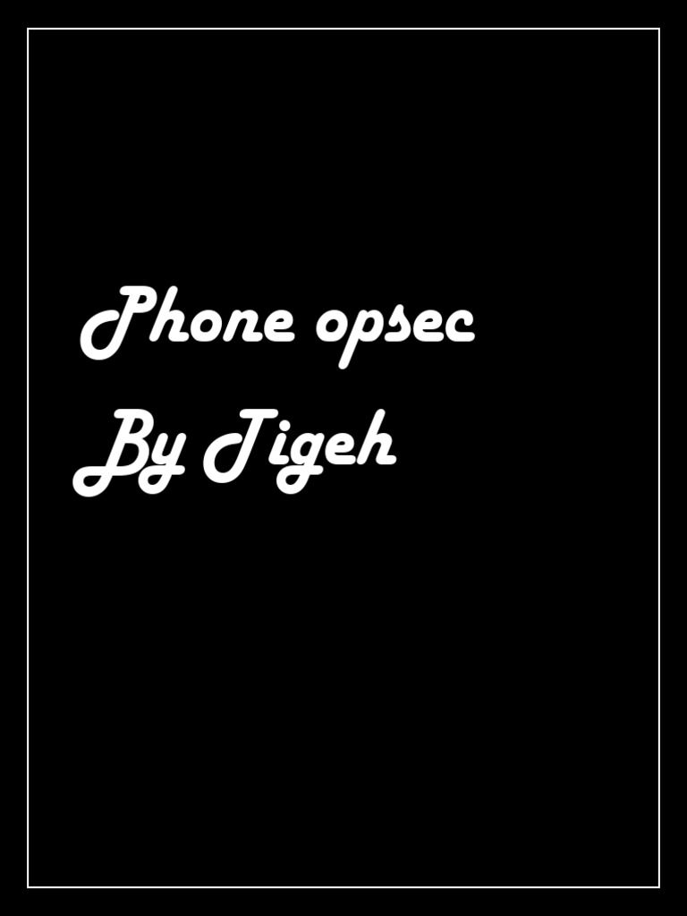 Secure Your Phone Pdf Android Operating System Ios