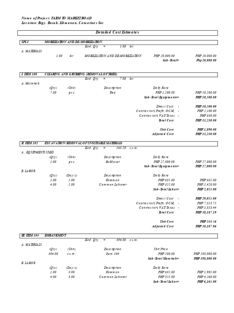 Revised-Estimate | PDF