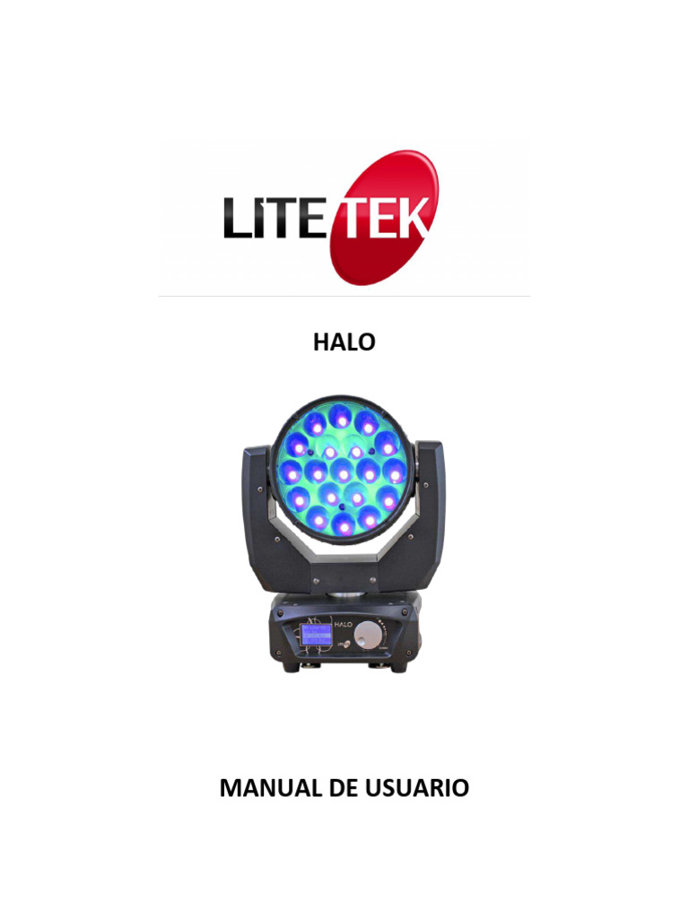 Manual de Usuario HALO: Cabeza Móvil DMX | PDF | Ingenieria Eléctrica ...