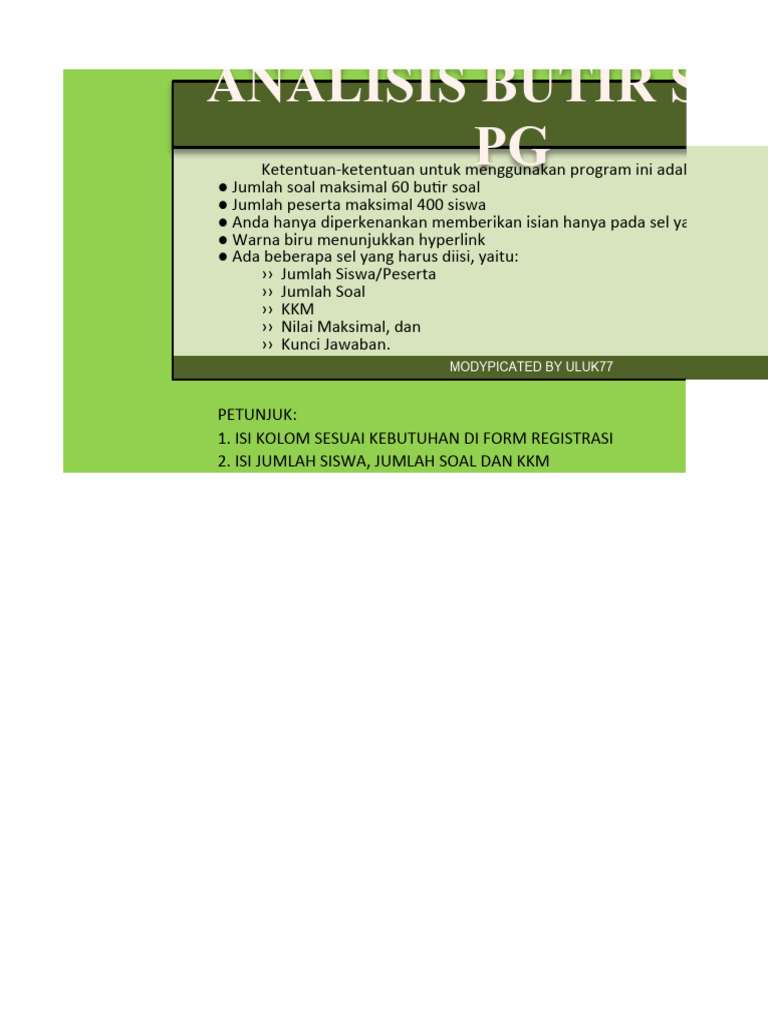 Analisis Butir Soal Ekonomi Xi Ips 1 | PDF