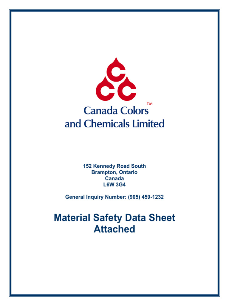 MSDS (Materials Safety Data Sheet) Carusol | PDF | Dangerous Goods | Water