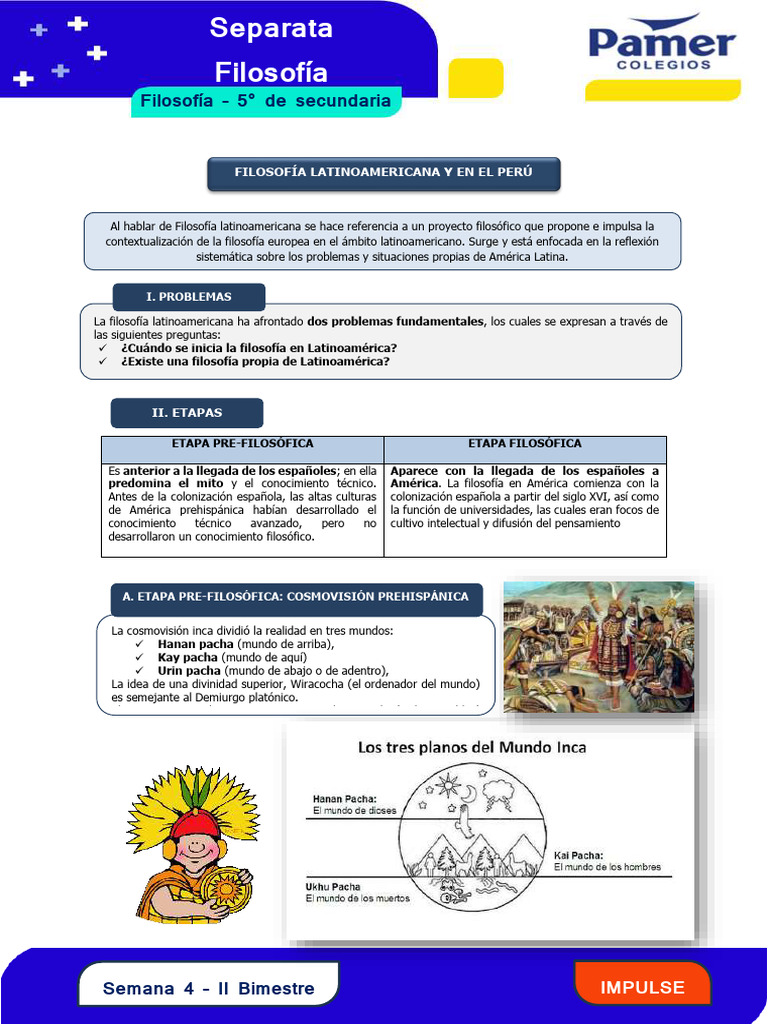 Separata - 5.° Año - SEM 4 - FIL-PSI - II BIM | PDF | America latina | marxismo