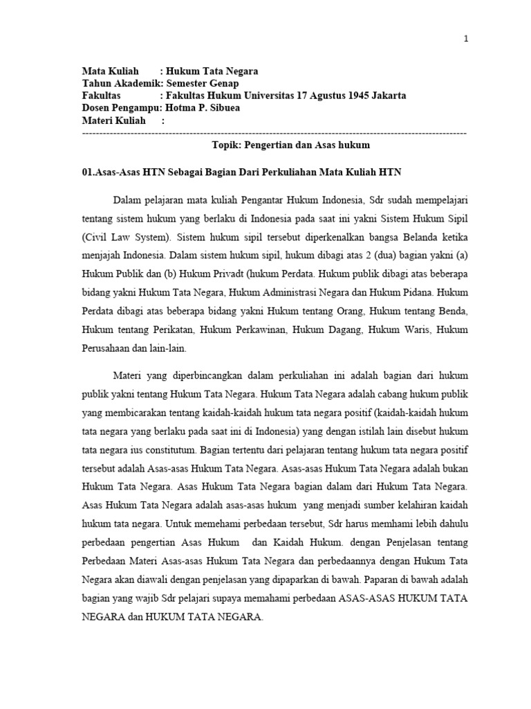 Ubj Asas Asas HTN P S 1 | PDF