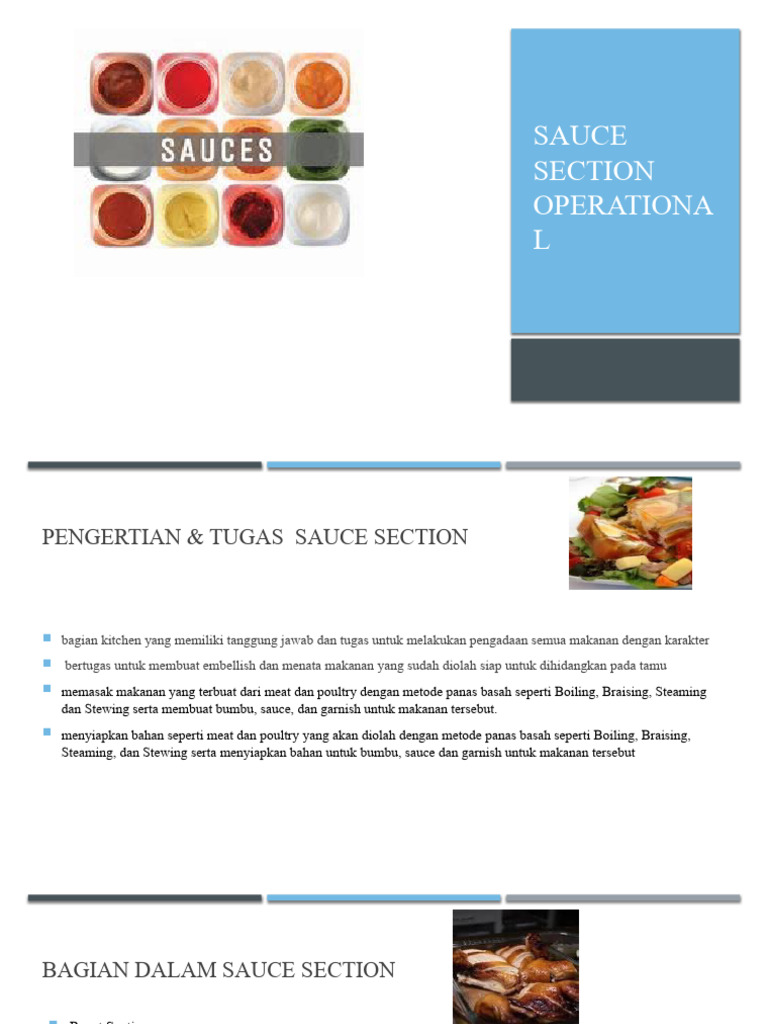 Dasar Sauce Cookery | PDF