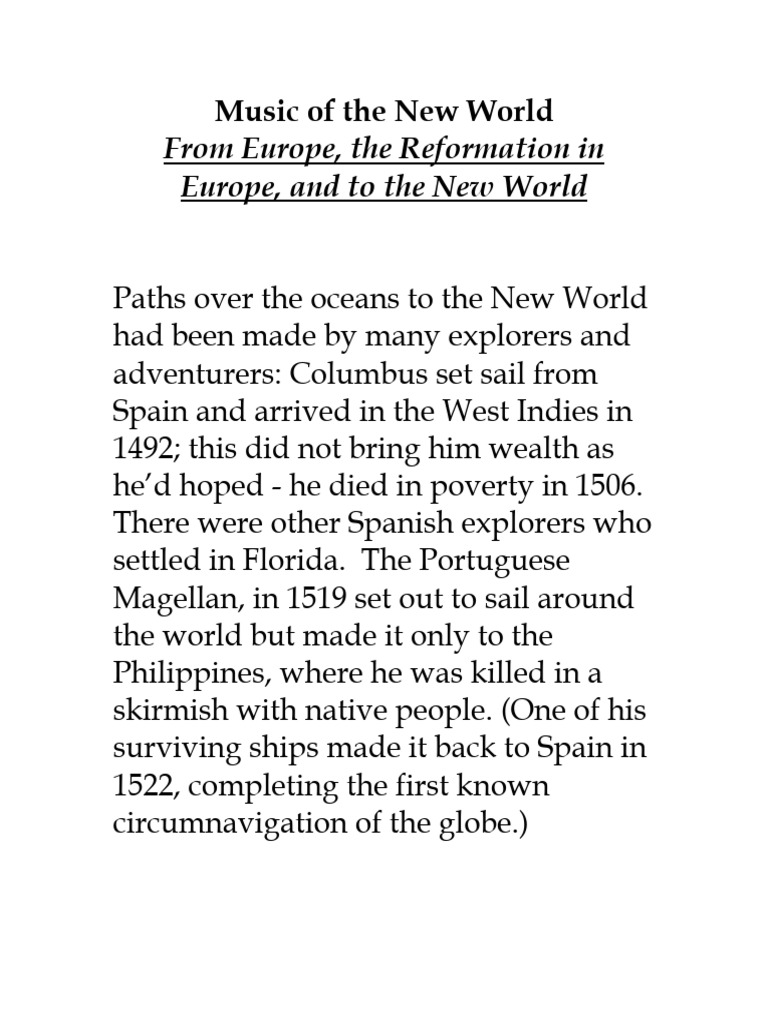 Lecture 2 - Reformation in Europe and To The New World | PDF ...