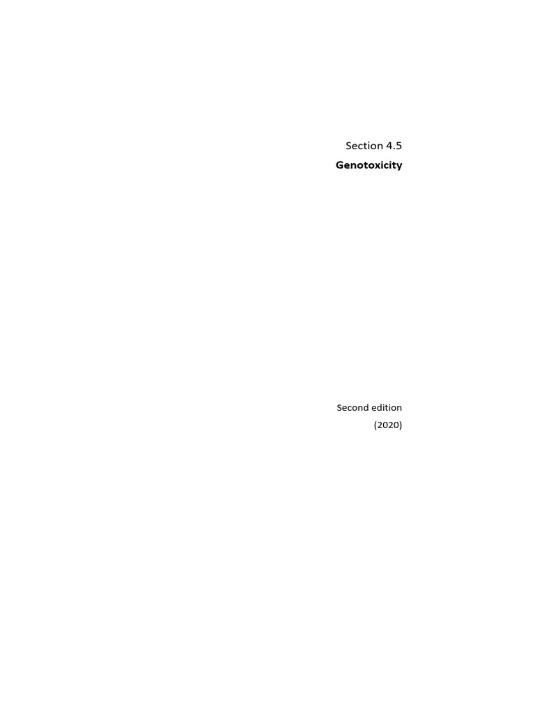 Genotoxicity Assessment in Food Safety | PDF | Mutagen | Mutation