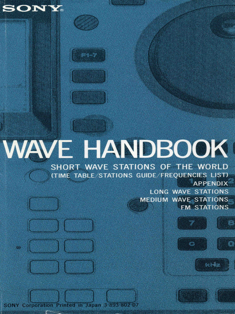 Sony - Short Radio Wave Stations of The World, 1990 - Two Pages | PDF