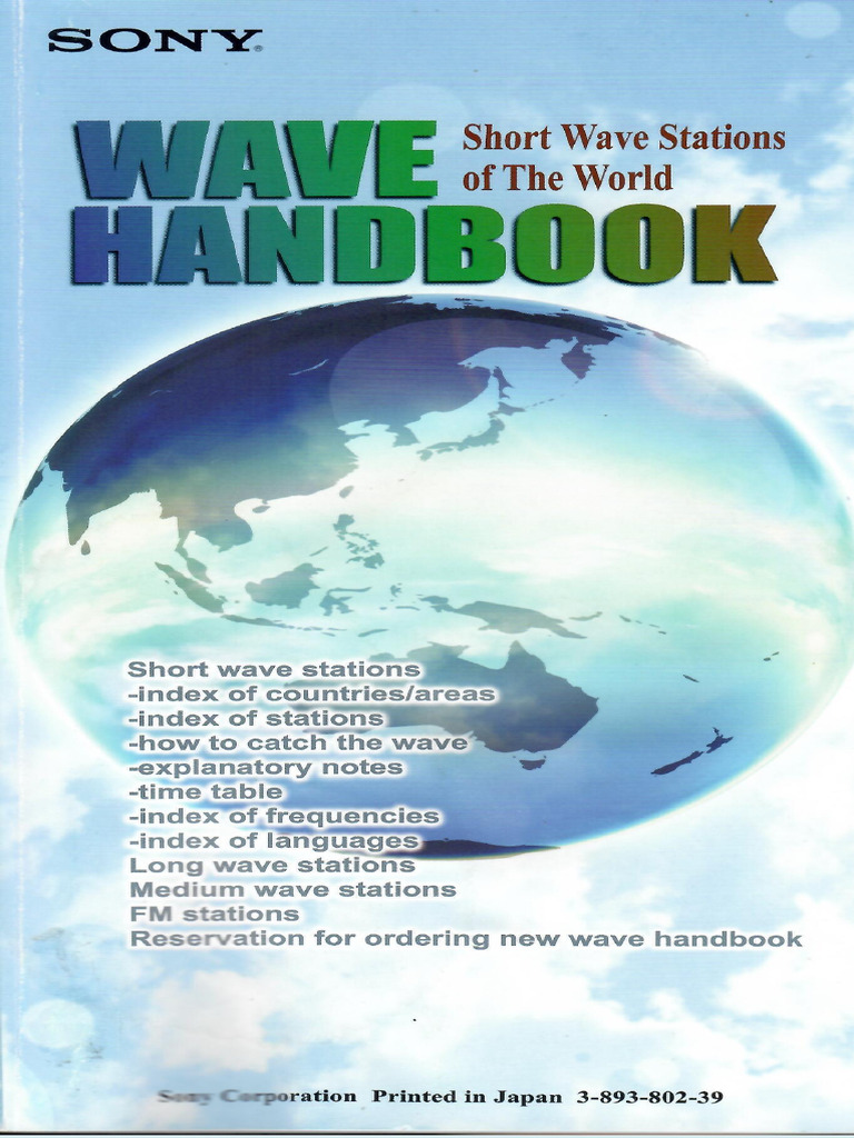 Sony - Wave Handbook, Short Wave Stations of The Worlds | PDF