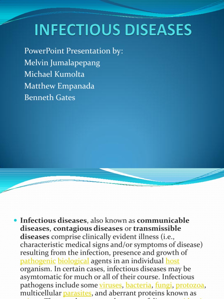 Infectious Diseases | PDF | Transmission (Medicine) | Infection
