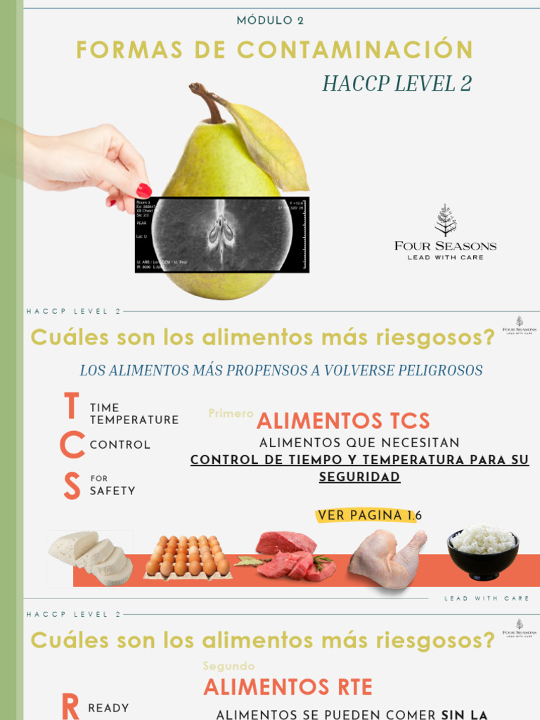 HACCP Level 2 - Módulo 2 Tema 1 | PDF | Salmonela | Alimentos