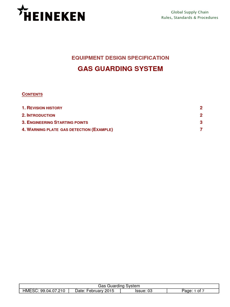 99.04.07.210 Gas Guarding System | PDF | Traffic Light | Calibration