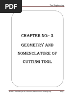 1.2 Cutting Tool Nomenclature - 07032023 | PDF | Machining | Strength Of Materials