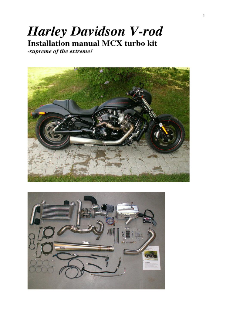 V-Rod MCX Turbo Kit Installation Guide | PDF | Fuel Injection ...