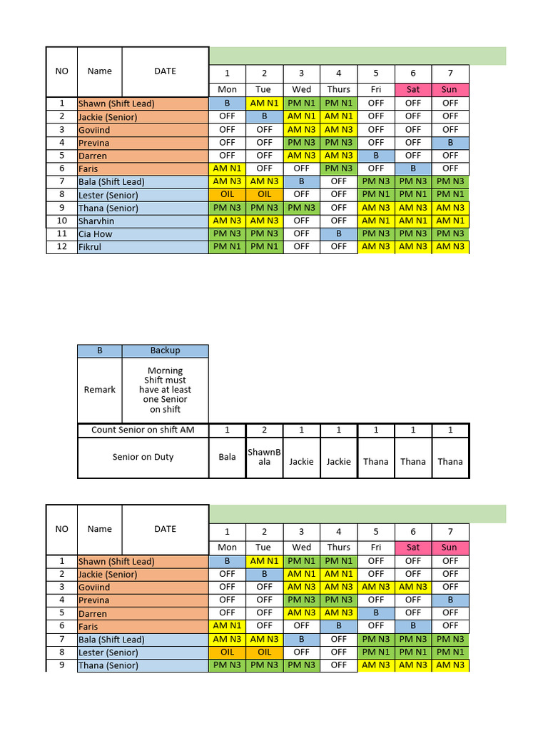SNG 1 & 3 - NOC Schedule-July 2024 | PDF