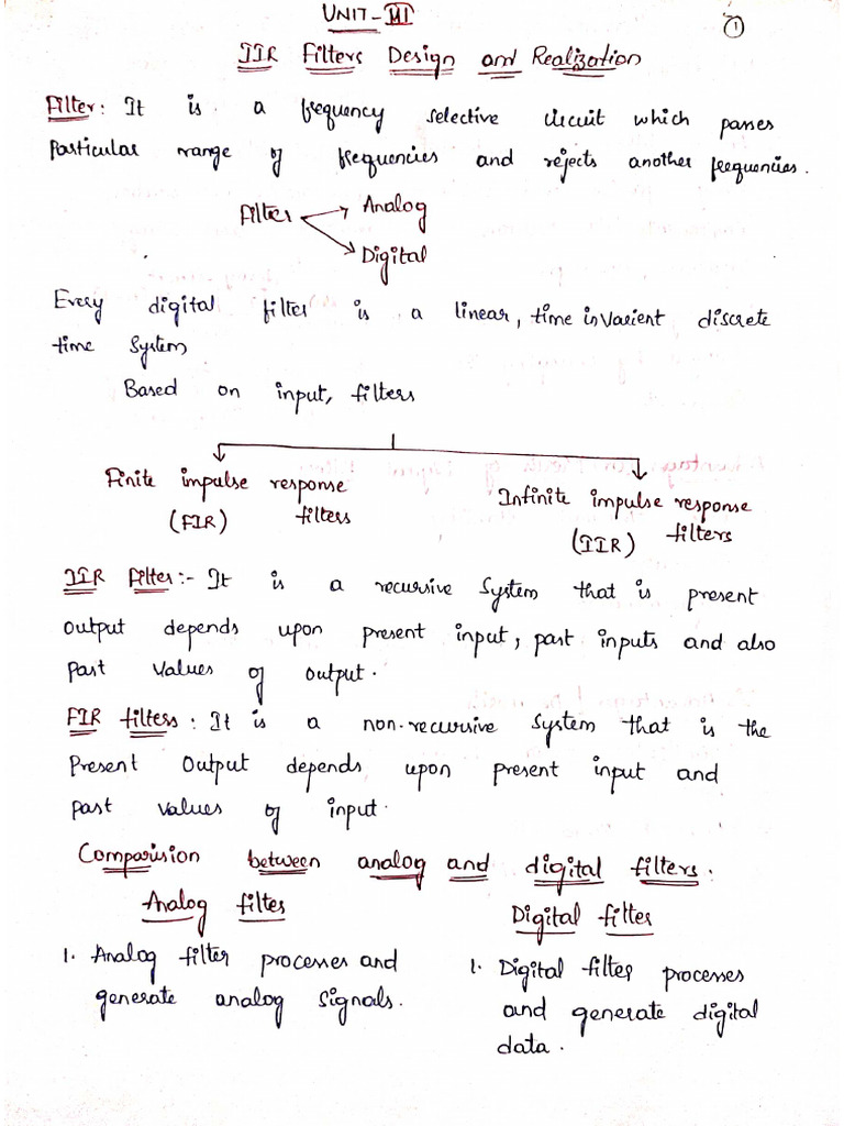 Unit-3 Design and Realization of IIR Filters | PDF