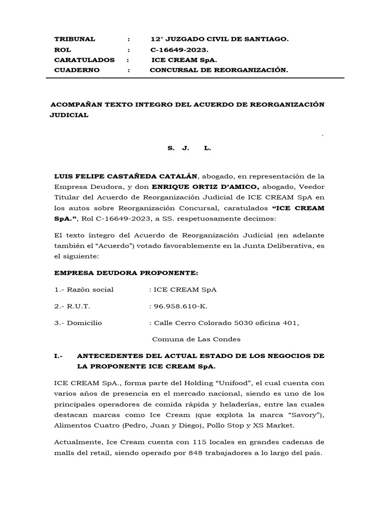 5.4 ARJ Ice Cream SpA | PDF | Pagos | Crédito