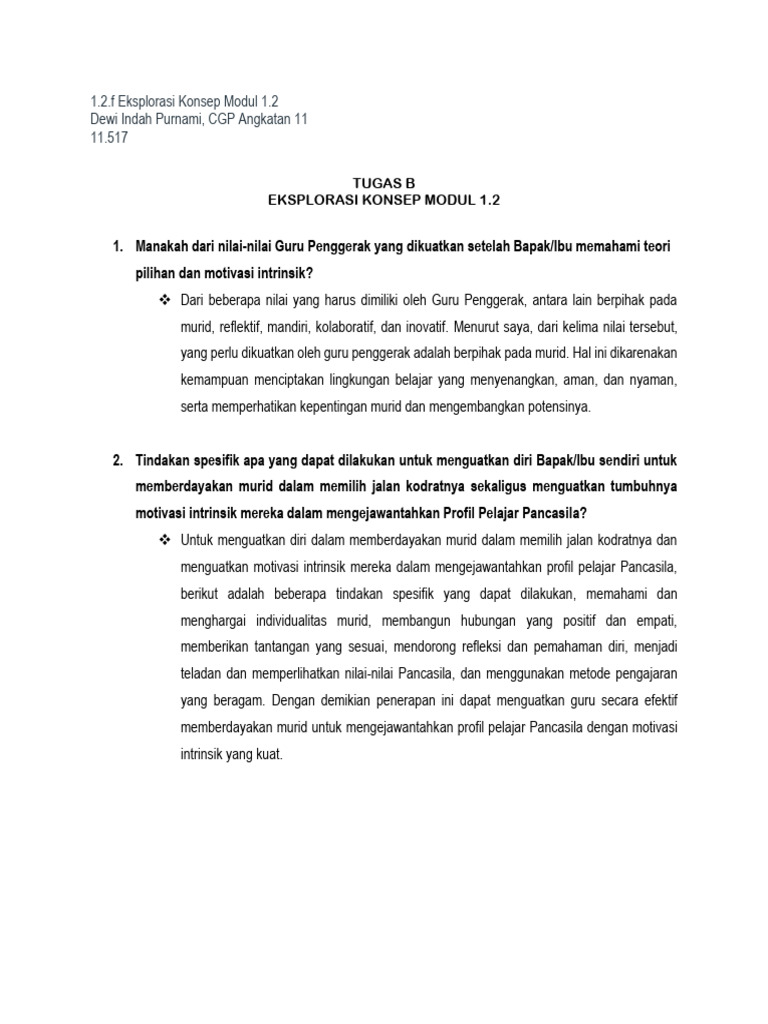 1.2.f Tugas B Eksplorasi Konsep Modul 1.2 Dewi Indah Purnami | PDF