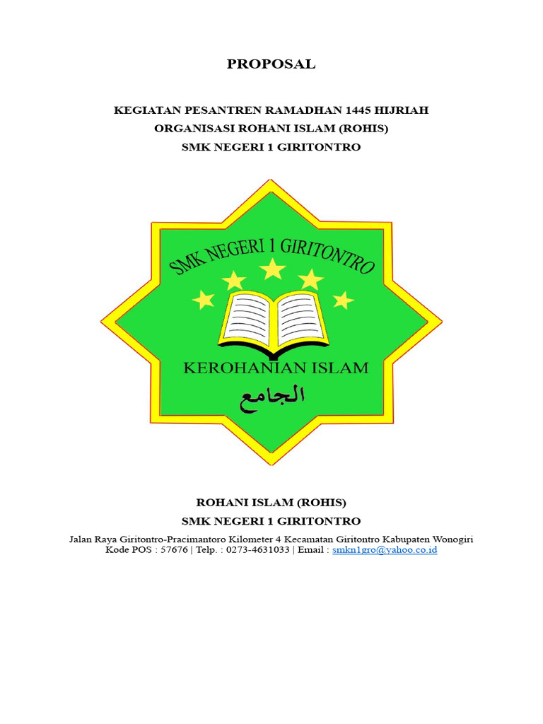 PROPOSAL PESANTREN RAMADHAN (2) (1) Terakhir | PDF | Perjalanan