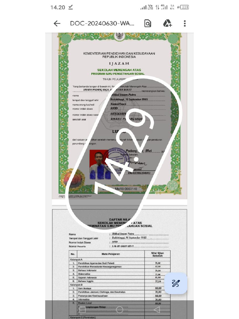 ijazah SMA | PDF
