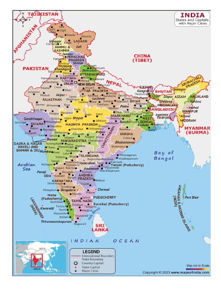 India Map - HD Political Map of India | PDF