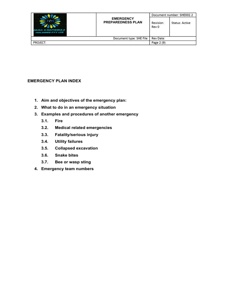 Emergency Preparedness Plan | PDF | Emergency | Emergency Management