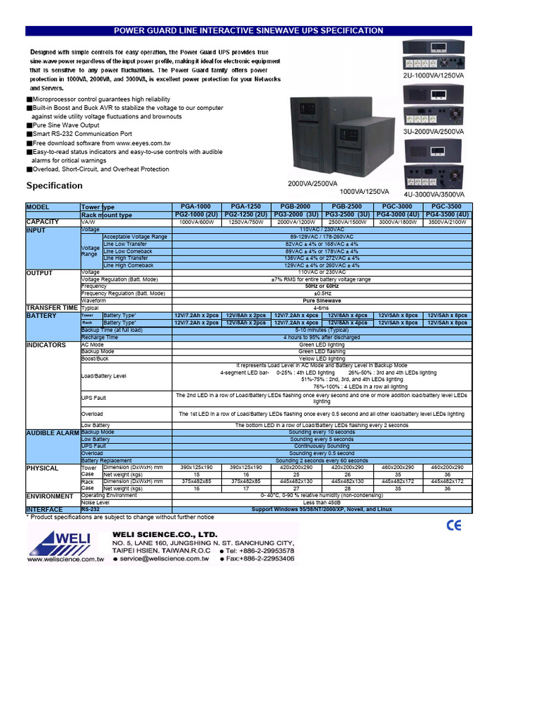 Power Guard Line Interactive Sinewave Ups-Catalog | PDF | Light Emitting Diode | Manufactured Goods