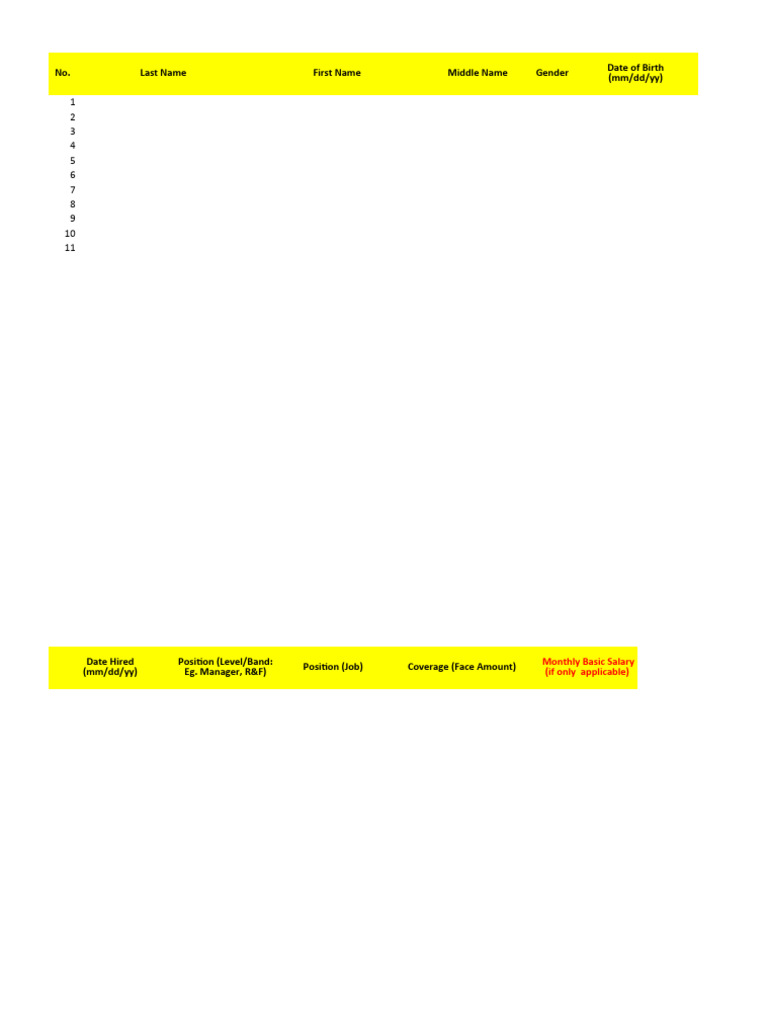 Group Life Template | PDF