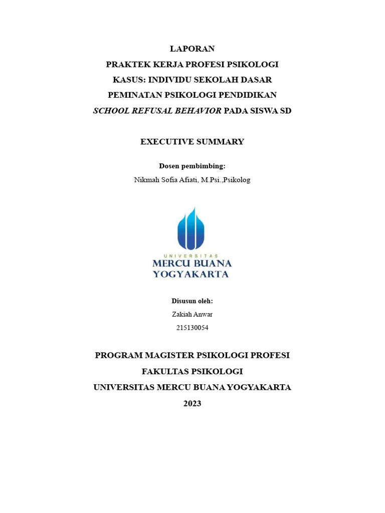 Resum Laporan SD | PDF