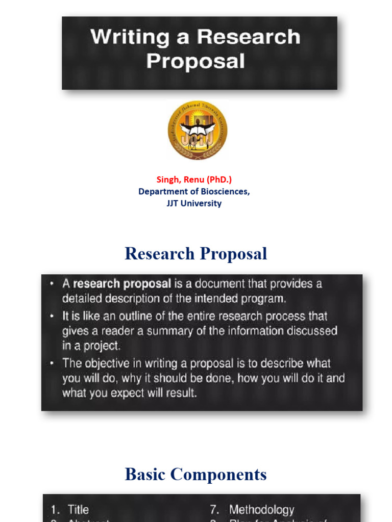 Lecture 3- Writing a Research Proposal | PDF