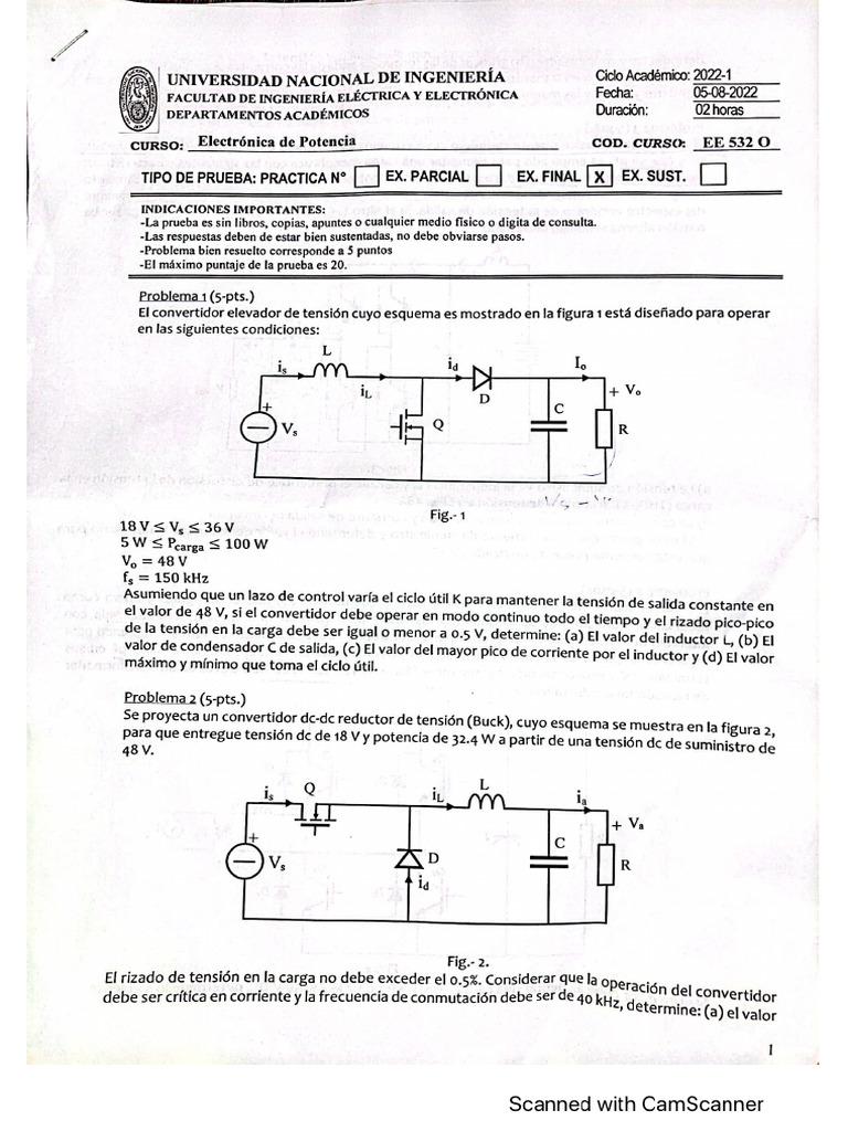 ExFinal-EE532 O-2022-1-V1-SOLUCION-V2 | PDF