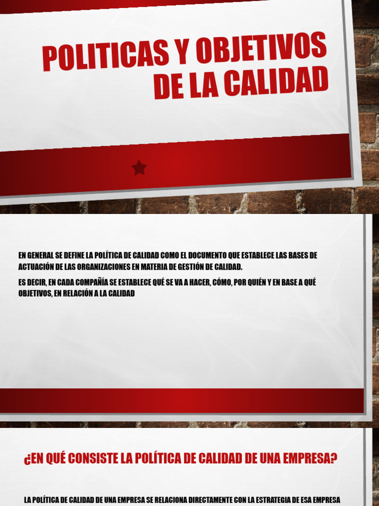 Politicas y Objetivos de La Calidad | PDF | Calidad (comercial) | Business