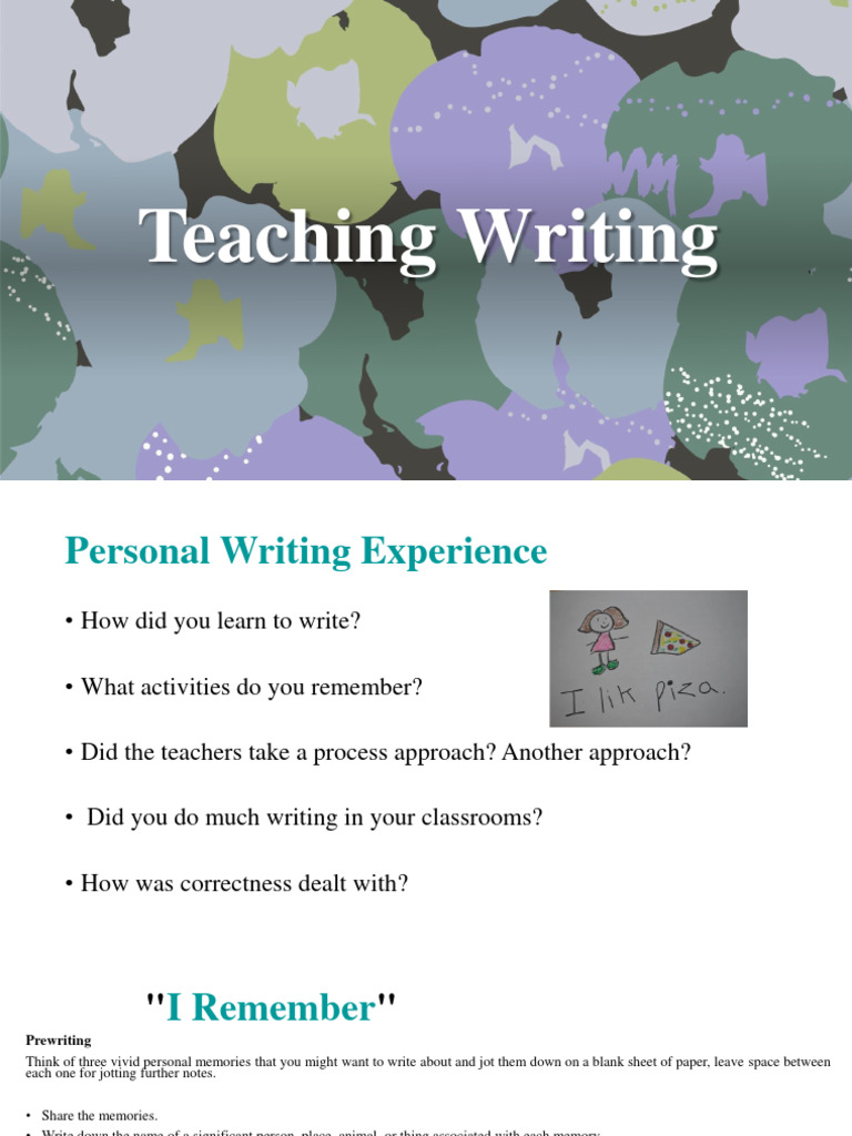 (Lecture Note) Your Writing Experience | PDF | Fluency | Learning