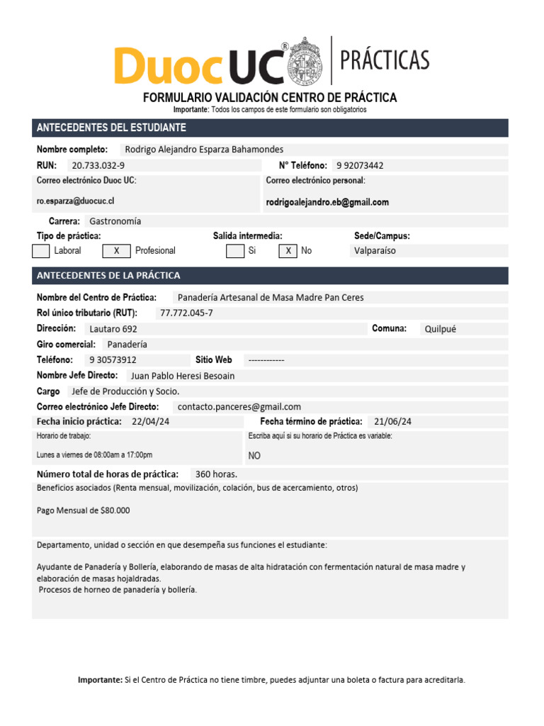 Formulario Validación Centro Práctica Profesional | Descargar gratis PDF | Acoso sexual | Sexismo