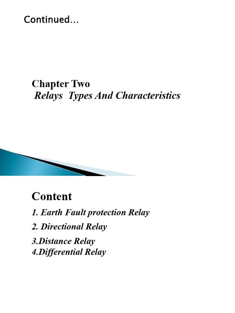 Chapter 2 - Relay Types - and Characterstics Con't | PDF | Relay ...