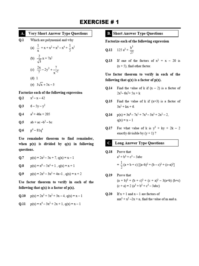 Polynomial Ws 1 | PDF | Algebra | Computational Science