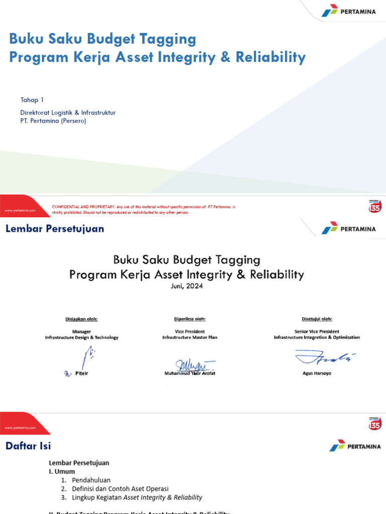 Program Kerja Asset Integrity Pertamina | PDF | Teknologi & Rekayasa