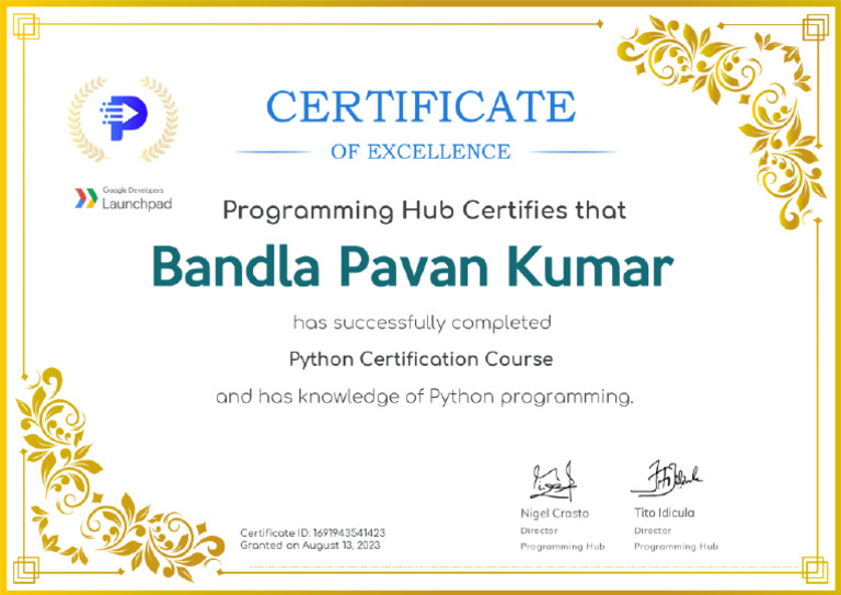Pavan Kumar Bandla Python Pdf