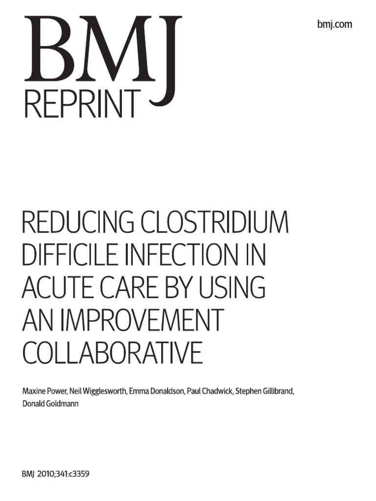 Reducing Clostridium Difficile Infection in Acute Care by Using and ...