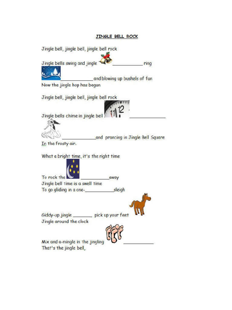 Jingle Bell Rock Worksheet | PDF