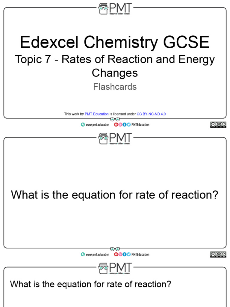 GCSE Chemistry Reaction Rates | PDF | Reaction Rate | Chemical Reactions