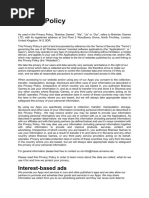 King Games Privacy Policy Overview | PDF | Http Cookie | Privacy