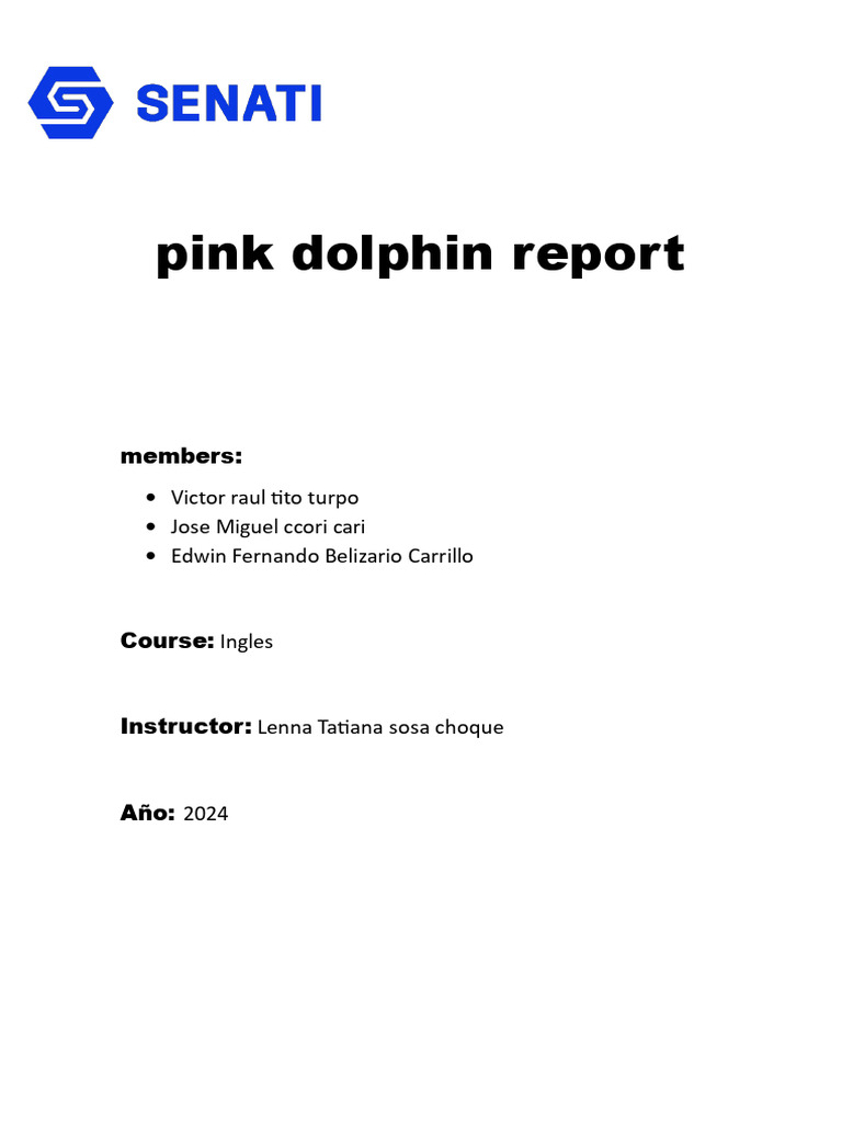 Trabajo Del Delfin Rosado | PDF