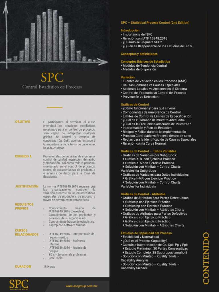 Control Estadístico de Procesos SPC | PDF | Ingeniería | Informática